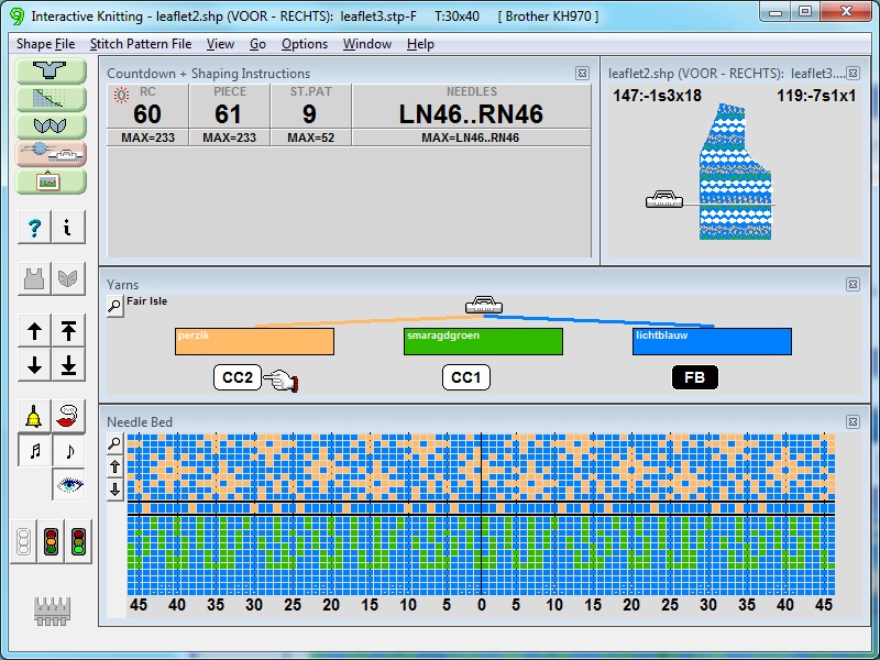 DesignaKnit, the software package for all hand and machine knitters